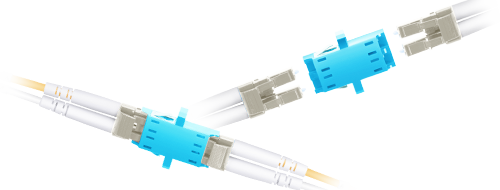 LC/UPC to LC/UPC 10G Duplex OM3 Multimode SC Footprint Plastic Fiber Optic Adapter/Coupler with ...