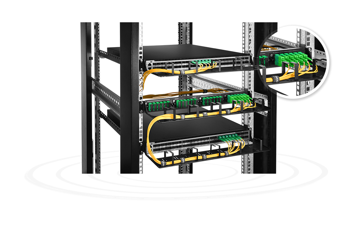 6 SC APC Duplex OS2 Single Mode Fiber Adapter Panel (Green, Zirconia ...