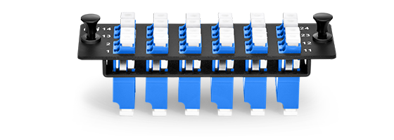 12 Port LC Duplex Single Mode Fiber Patch Panel (Blue, Zirconia Ceramic ...