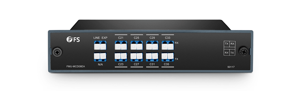 8 Channels C21-C35, with Expansion Port, LC/UPC, Single Fiber DWDM Mux ...