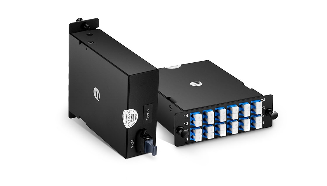 24 Fibers MTP-24 LC MTP® Cassette Module, OS2 Single-Mode, Type A - FS