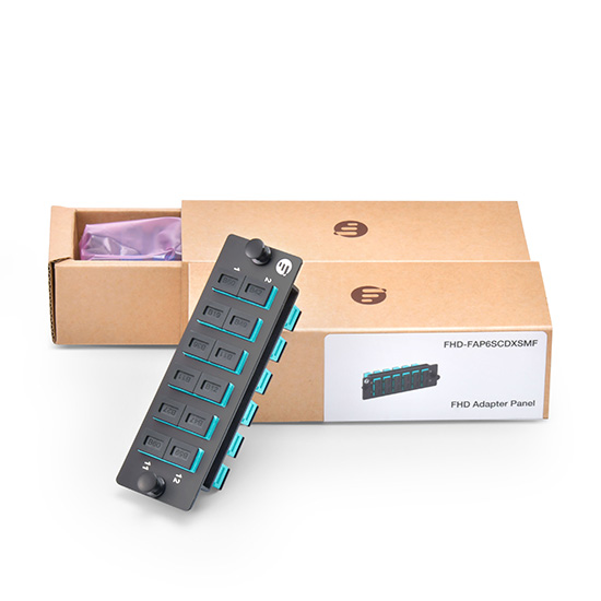 6 Port SC Duplex OM3 Multimode Fiber Patch Panel (Aqua, Zirconia ...
