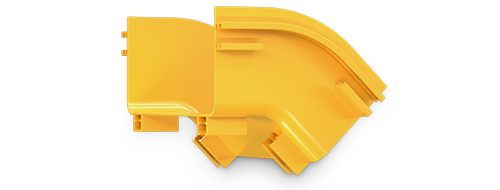 4x10 45° Down Elbow Cable Raceway/Fiber Duct Routing System - FS