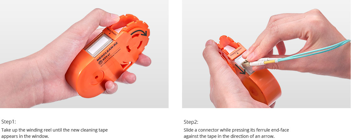 NEOCLEAN-R2 Fiber Optic Cassette Cleaner for SC/FC/ST/LC/MPO Connectors ...