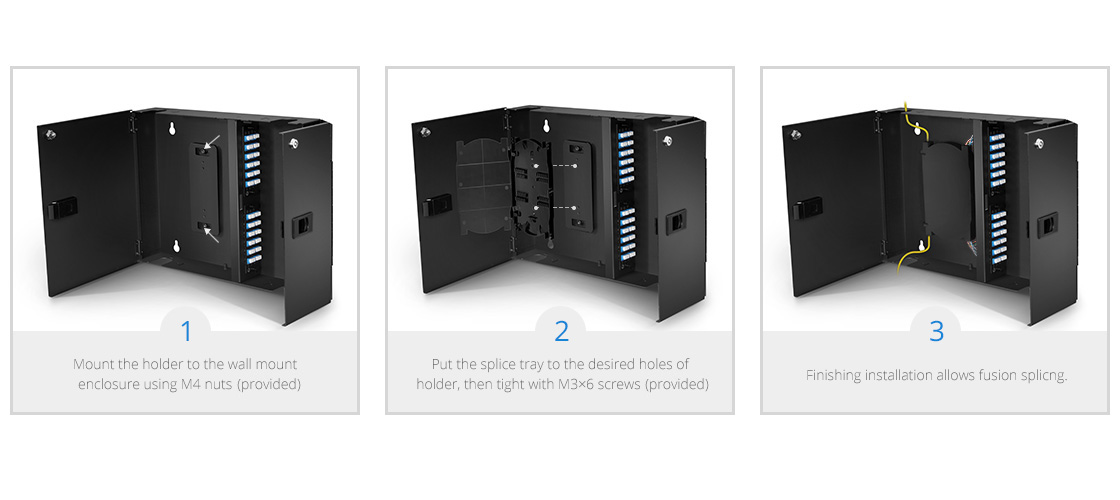 Splice Tray Holder for Wall Mount Fiber Optic Enclosure - FS