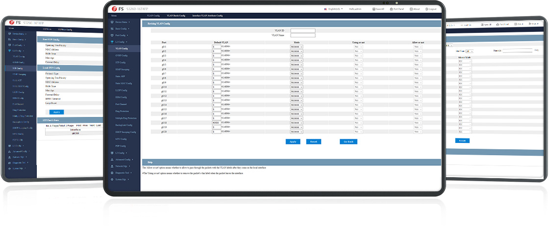FS S3400-24T4FP 24-Port Gigabit Managed PoE+ Switch with 4 1Gb Combo ...