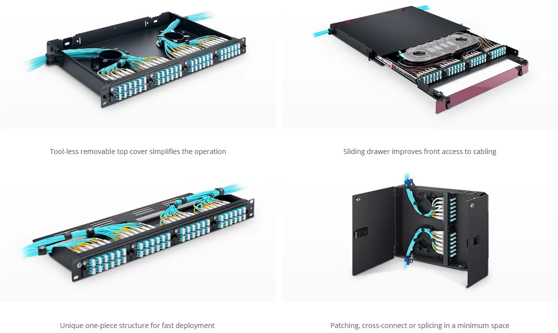 12 Port LC Fiber Adapter Panel, OM4 Multimode - FS