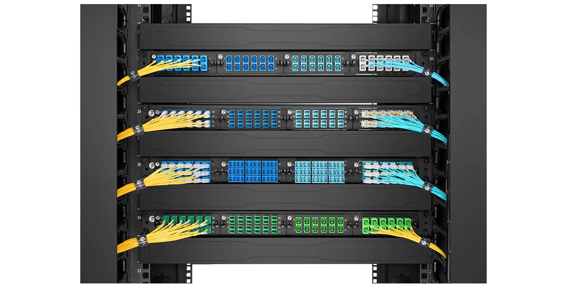 12-Port LC Duplex Fiber Adapter Panel, 24-Fiber OS2 Single Mode - FS