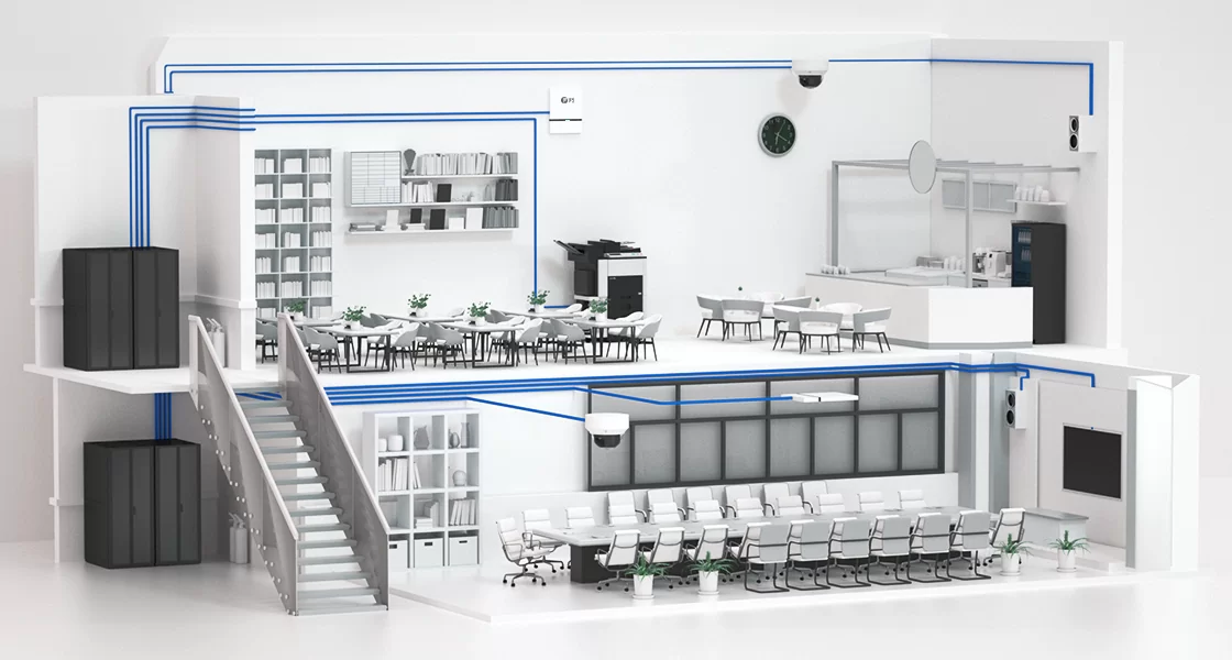 1000ft Cat6 Ethernet Cable Box, Plenum, 23AWG, Blue - FS - FS