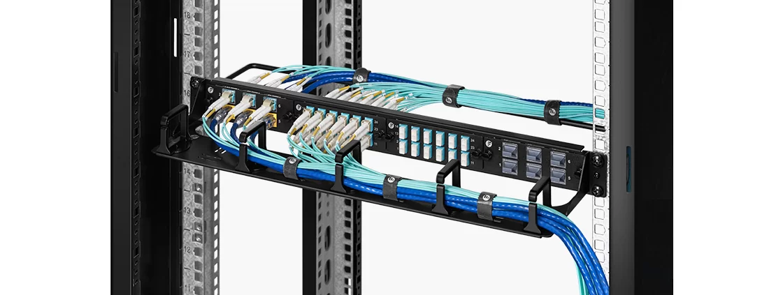 1U 19-in Blank Rack mount Fiber Patch Panel with Cable Management Panel ...