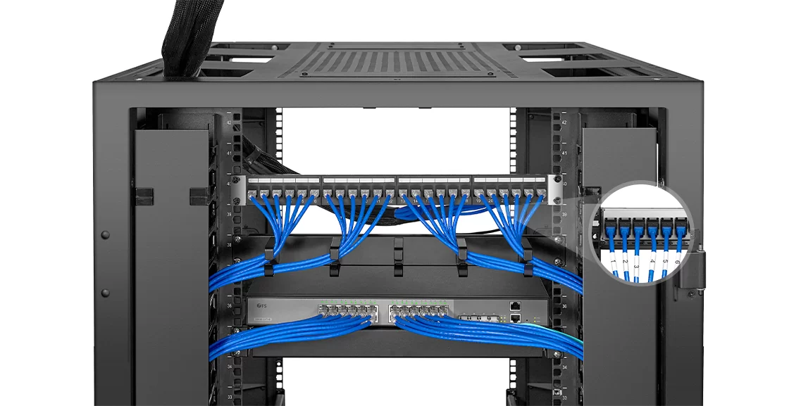 3m (10ft) 6 Plug to 6 Plug Cat6 Unshielded (UTP) PVC CMR Blue Pre ...