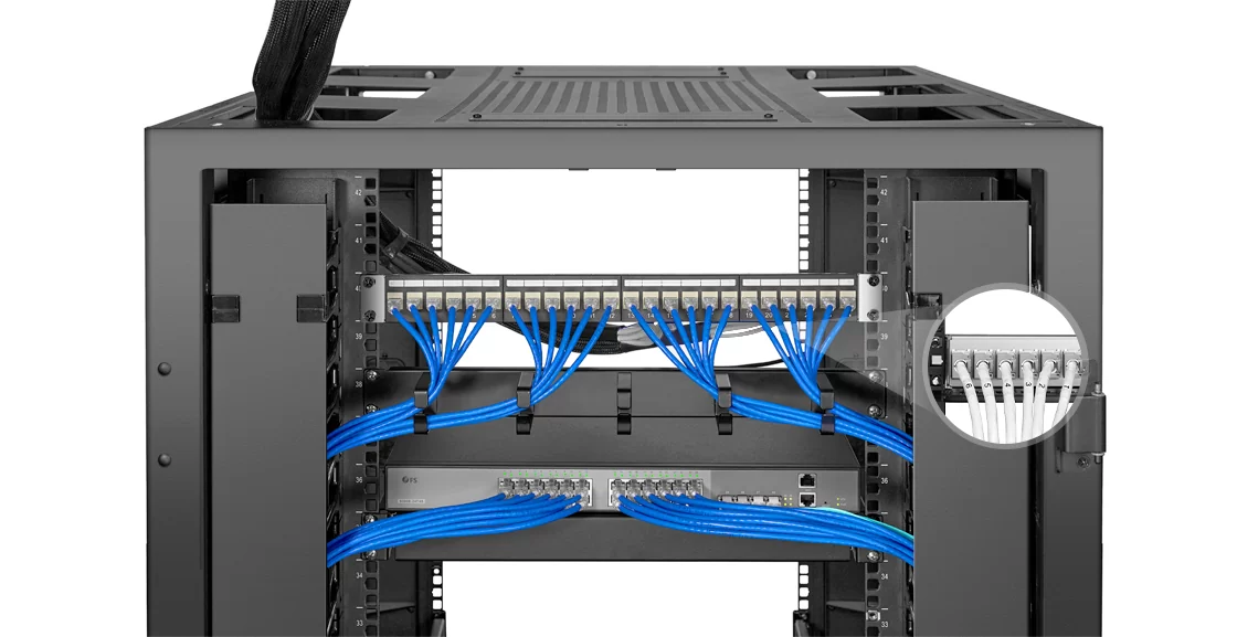 10m (33ft) 6 Jack to 6 Jack Cat6a Shielded (SFTP) PVC CMR Pre ...