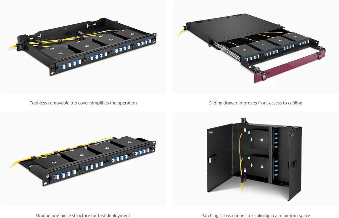 8 Fibers MTP®-8 LC MTP® Cassette Module, OS2 Single Mode, Universal ...