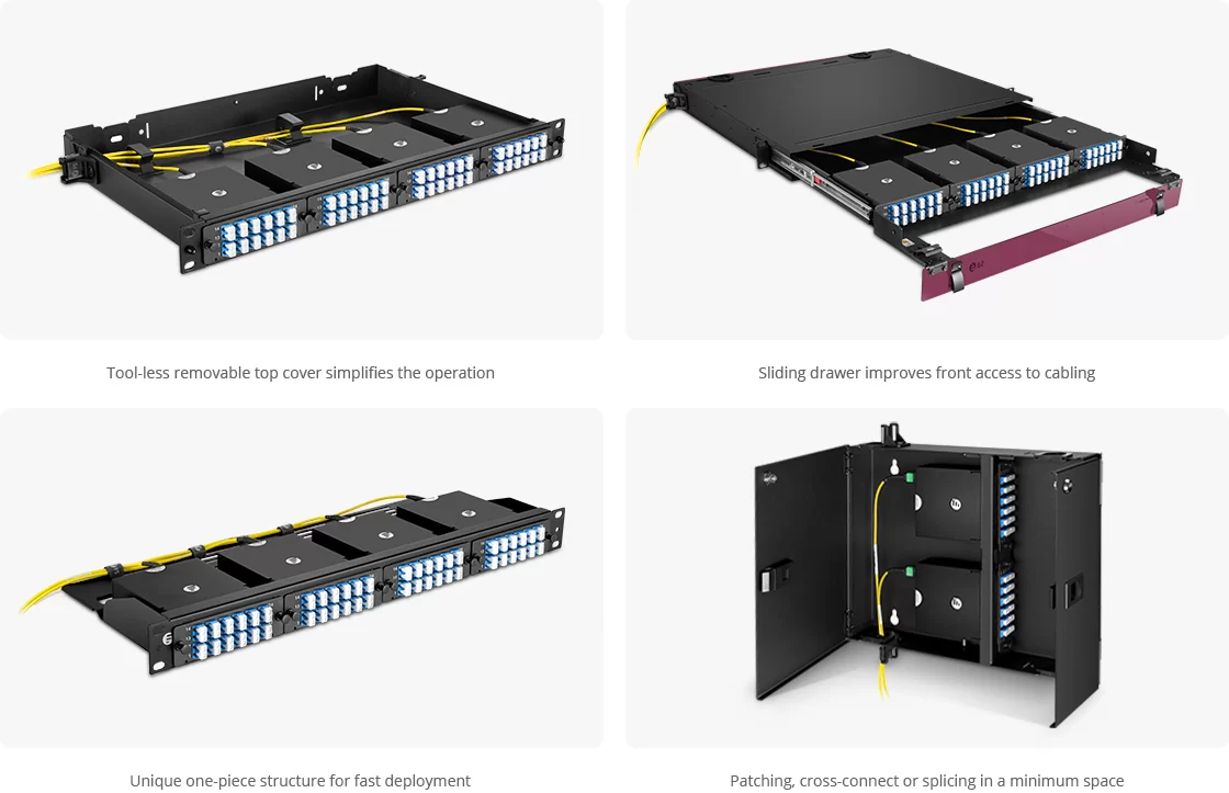 24 Fibers MTP®-24 LC MTP® Cassette Module, OS2 Single-Mode, Type A - FS