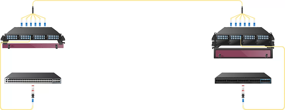 12-Port LC Duplex Fiber Adapter Panel, 24-Fiber OS2 Single Mode - FS