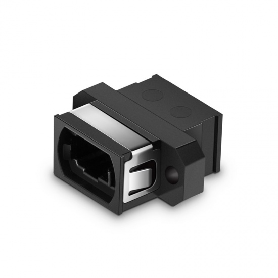 US Conec MTP®/MPO-16 Black Fiber Optic Adapter/Coupler with Flange, Key ...