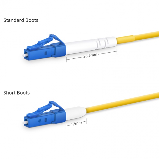 Short Boot Fiber Jumper Simplex OS2 1m LC-LC Single Mode - FS - FS