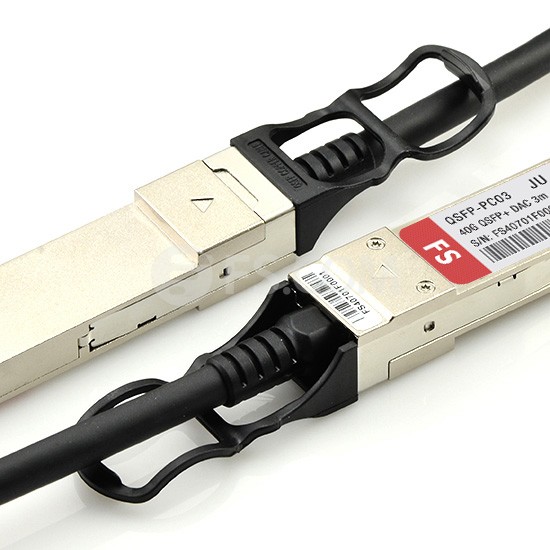 Juniper QFX-QSFP-DAC-3M Compatible 40G QSFP+ DAC Twinax Cable - FS