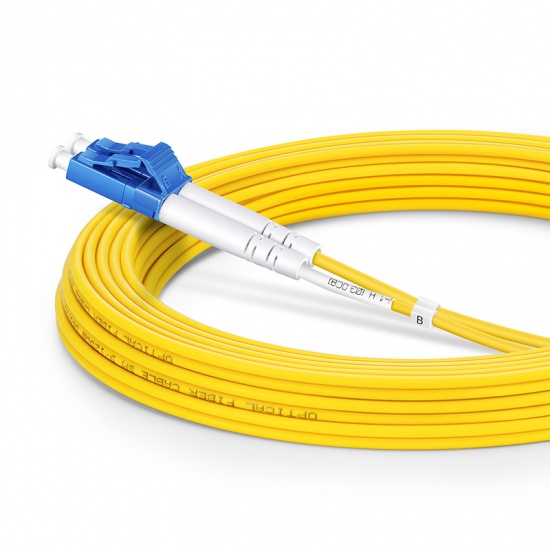OS2 9/125 LC-LC Singlemode Fiber Optic Cable Duplex 5m(16ft) - Yellow - FS