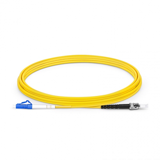 OS2 9/125 LC-ST Singlemode Fiber Optic Cable Simplex 3m (10ft) - Yellow ...