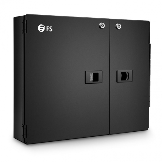 Wall Mount Fiber Enclosure 2-Door 2-Adapter Panel | FS - Fiberstore
