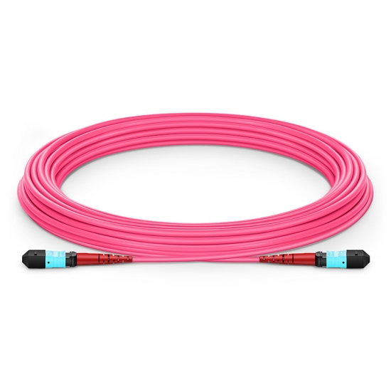Customized Length MTP®- 24 (Female) to MTP®- 24 (Female) OM4 Multimode ...