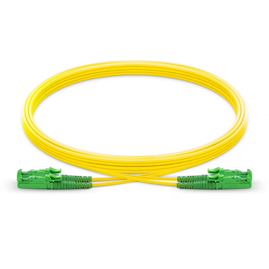 Customized Length LSH APC to LSH APC Duplex OS2 Single Mode PVC (OFNR) 2.0mm Fiber Optic Patch ...