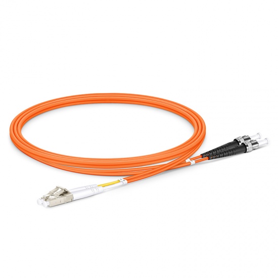 Customized Length LC UPC to ST UPC Duplex OM1 Multimode PVC (OFNR) 2.0mm Fiber Optic Patch Cable ...