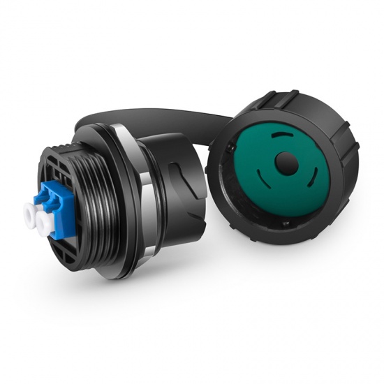 IP67 LC Bulkhead Adapter/Mating Sleeve with Dust Cap - FS