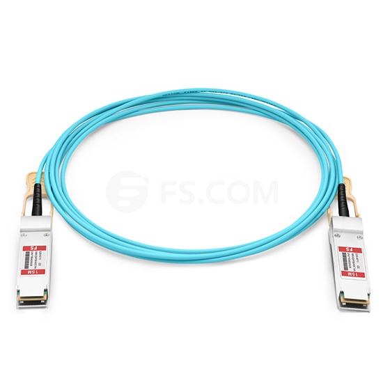 15m (49ft) Mellanox MFA1A00-C015 Compatible 100G QSFP28 Active Optical Cable - FS