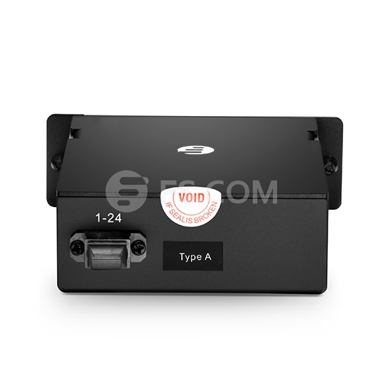 24 Fibers MTP-24 LC MPO/MTP Cassette Module, OM4, Polarity A | FS.COM