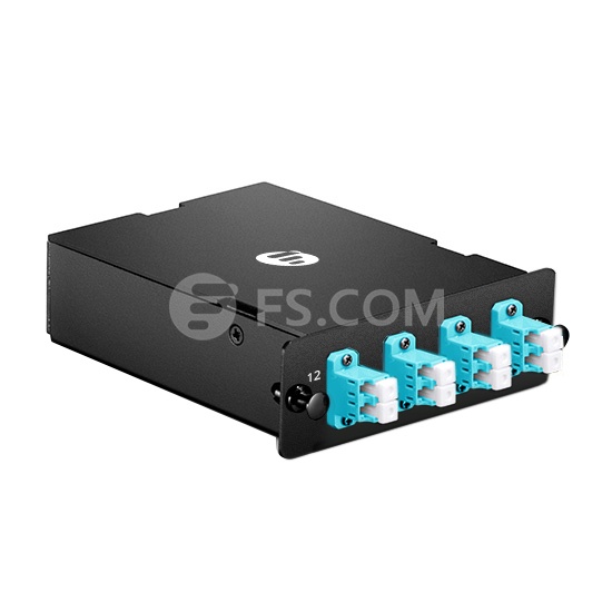 MTP-8 MTP/MPO Breakout Cassette, 8 Fibers OM4, LC Duplex, 40G/100G to ...