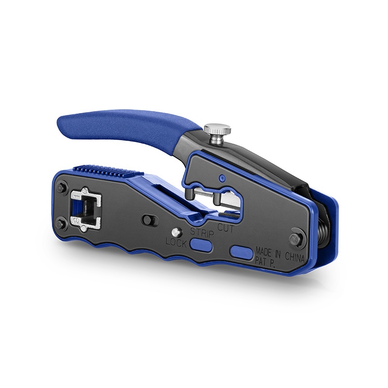 All-in-one RJ45 Modular Tool, Pass-Through Wire Stripper Cutter Crimper ...