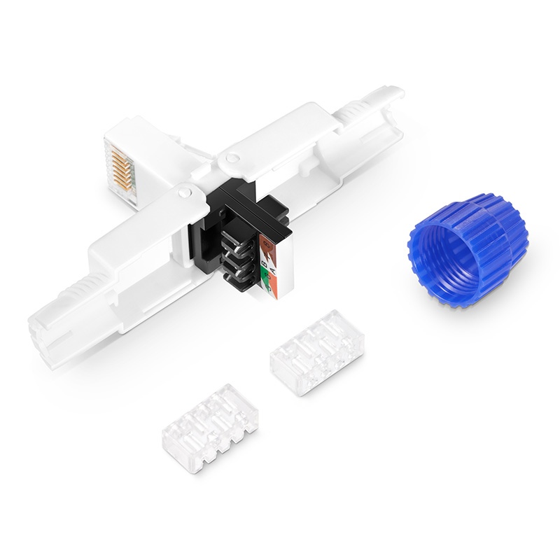 Cat6a RJ45 Tool-Free Modular Plug, UTP Network Connector for 23AWG ...