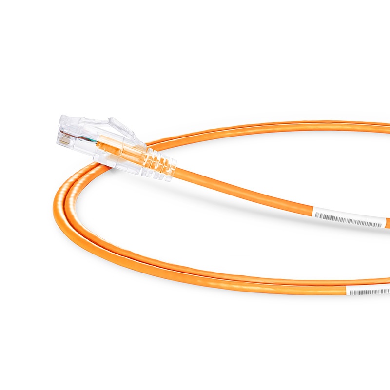 5ft (1.5m) Cat6 Snagless Unshielded (UTP) PVC CM Slim Ethernet Network Patch Cable, Orange - FS