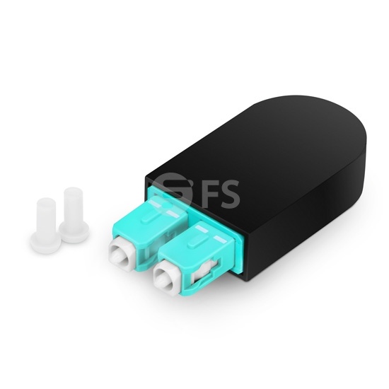 SC/UPC Duplex PVC OM4 Multimode Fiber Loopback Module - FS