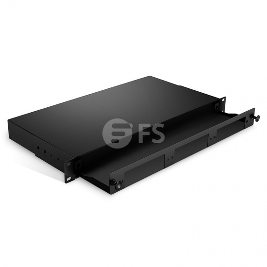 72 Fibers Unloaded 1U Fiber Optic Mounted Enclosure, Bi-directional ...