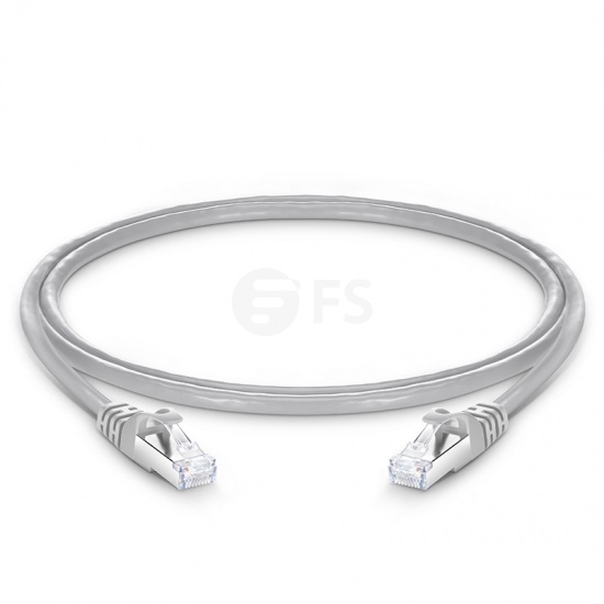 3ft Cat6a (SFTP) Shielded Snagless RJ45 Ethernet Cable, Gray - FS