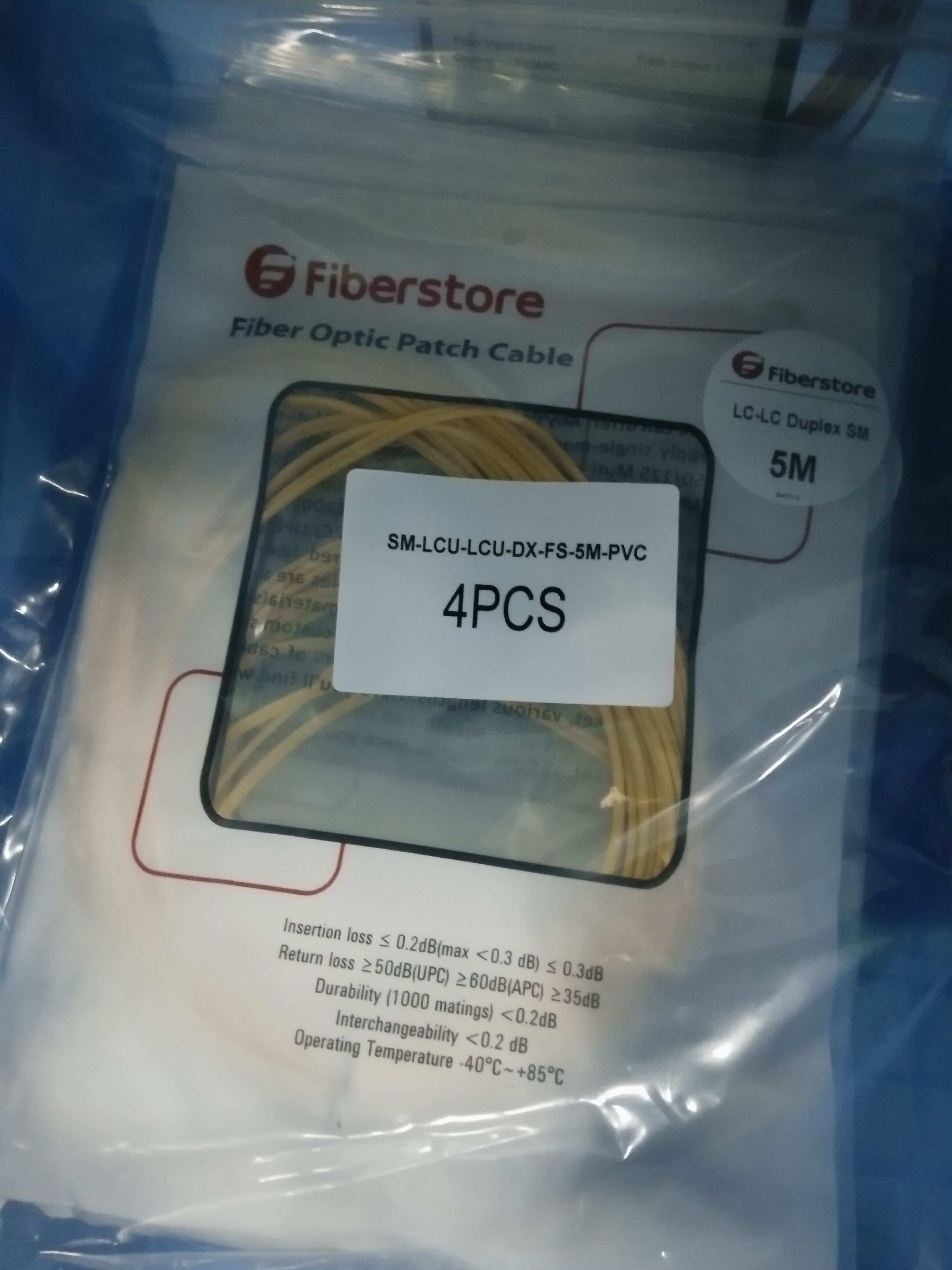 LC-LC Single Mode Fibre Patch Lead Duplex 1m - FS.com Australia