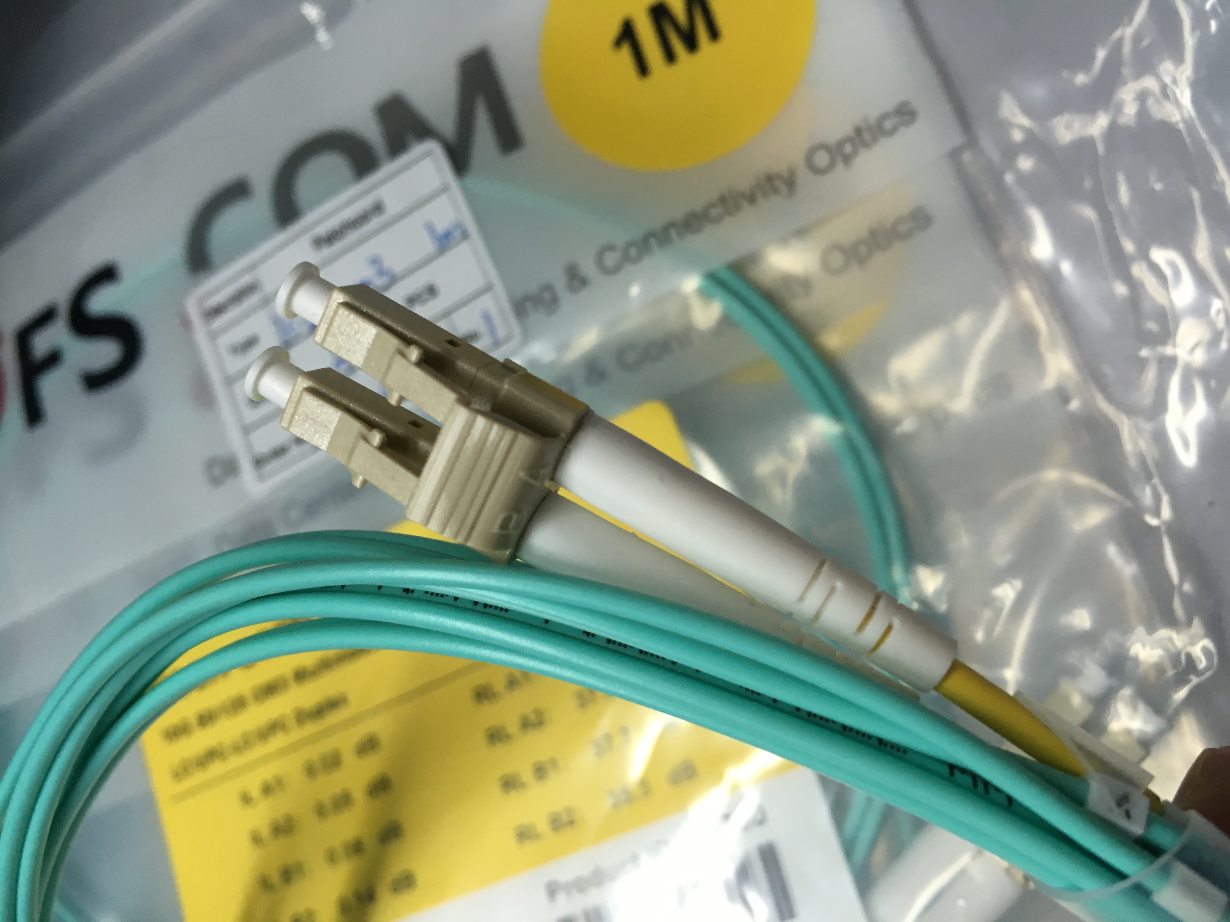 LC-LC OM4 Multimode Fiber Jumper Cable Duplex 3m - FS