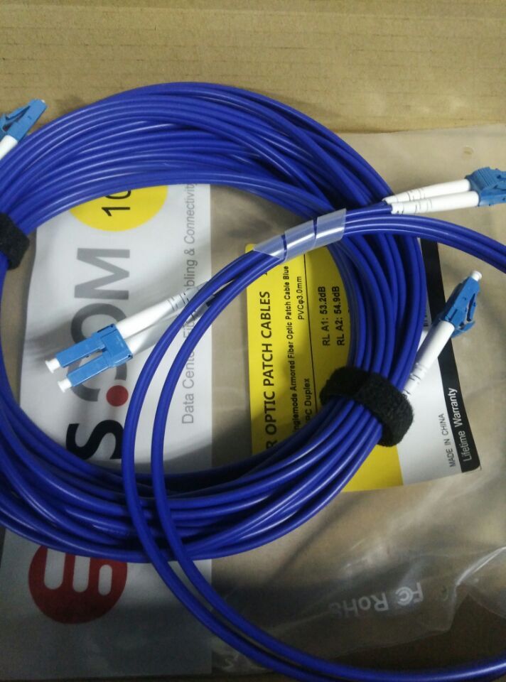 LC-LC Single Mode Armored Fiber Patch Cable 1m - FS.com