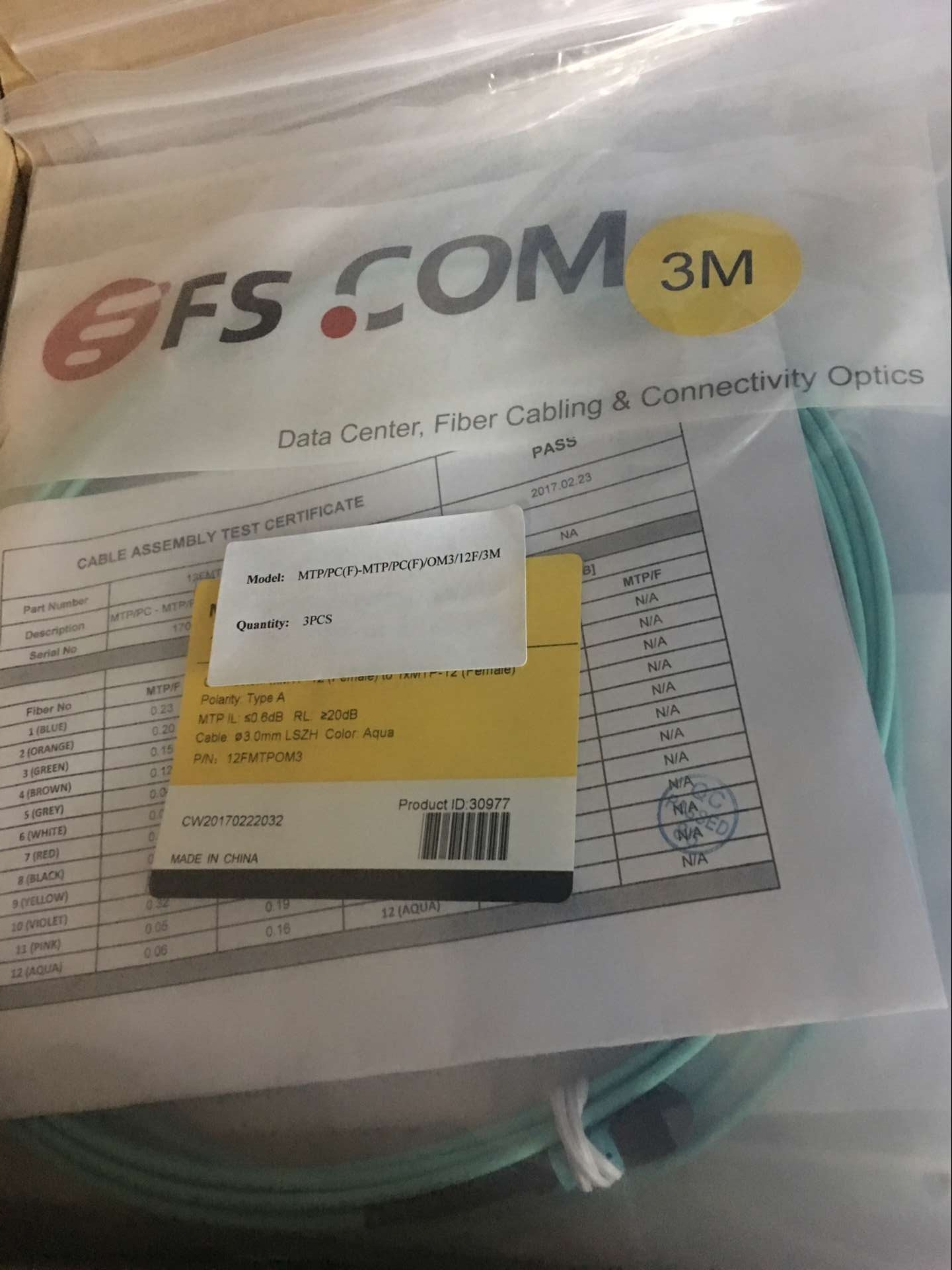 Customized 24-144 Fibers OS2 MTP-12 MTP® Trunk Cable - FS.com