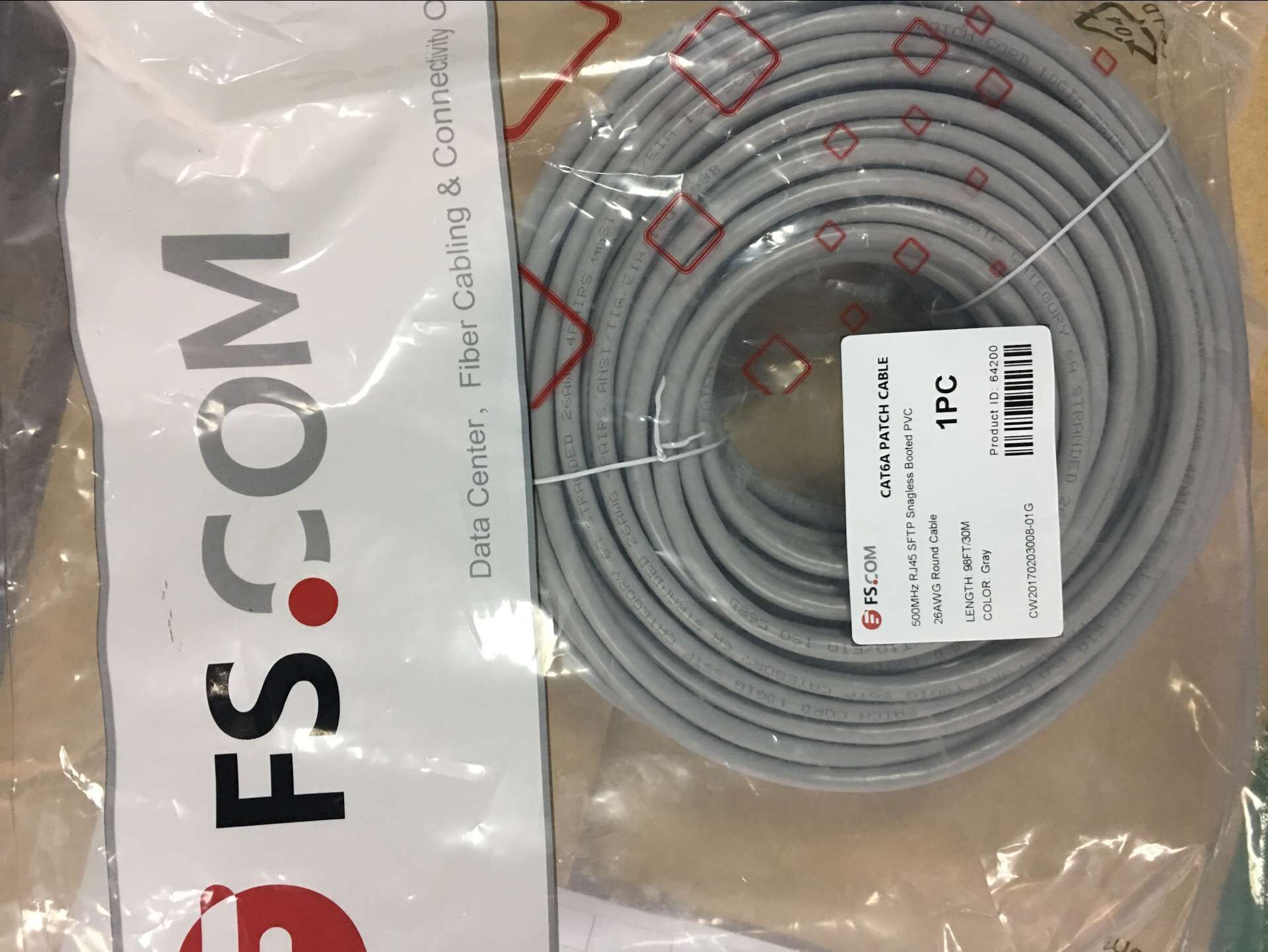 1ft (0.3m) Cat6a Snagless Shielded (SFTP) PVC CMX Ethernet Network ...
