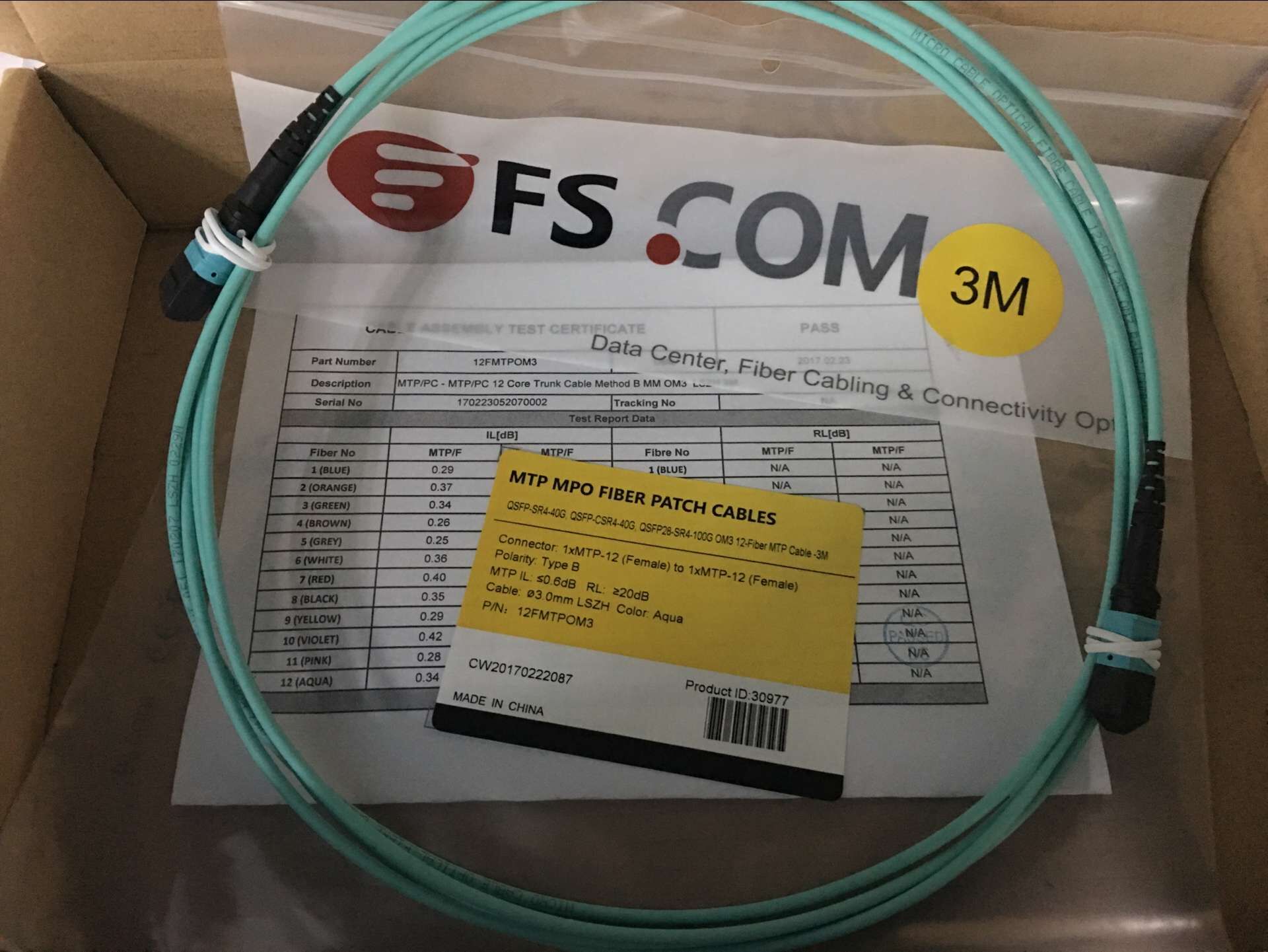 Customized 24-144 Fibers OS2 MTP-12 MTP® Trunk Cable - FS.com