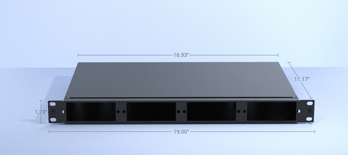 FHD High Density 1U Rack Mount Fiber Enclosure Unloaded - FS